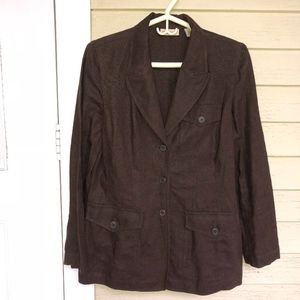 Apostrophe | Jackets & Coats | Apostrophe 0 Linen Dk Brown Jacket ...